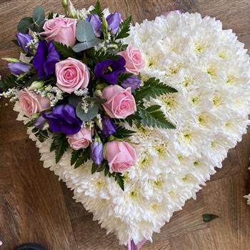 Based Heart - Funeral Flowers Cleckheaton
